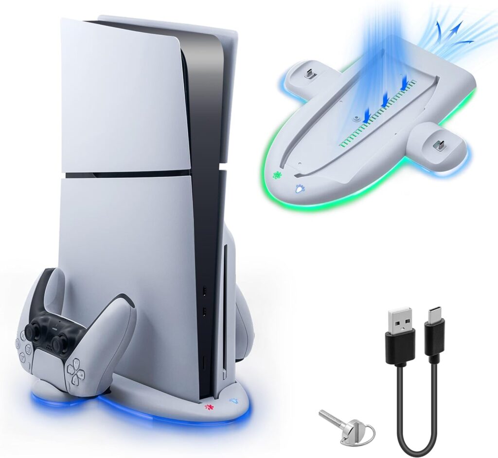Ecco i supporti verticali (o dock di ricarica) per PS5 Slim